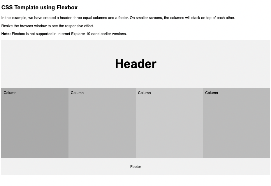 CSS-Template_using_Flexbox.md